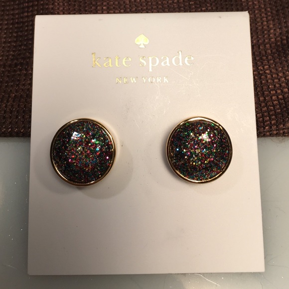 kate spade | Jewelry | Nwt Kate Spade Glitter Gumdrop Bezel Stud ...